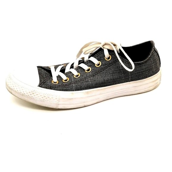 Converse | Shoes | Converse All Star Womens Sneakers Gray Pinstripe ...